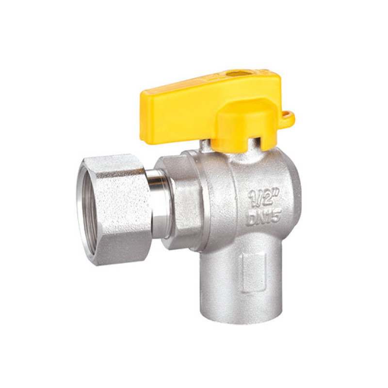 AV1007-FF Brass Gas Ball Valve F3/4" x F1/2" Nut Female x Revolving Female