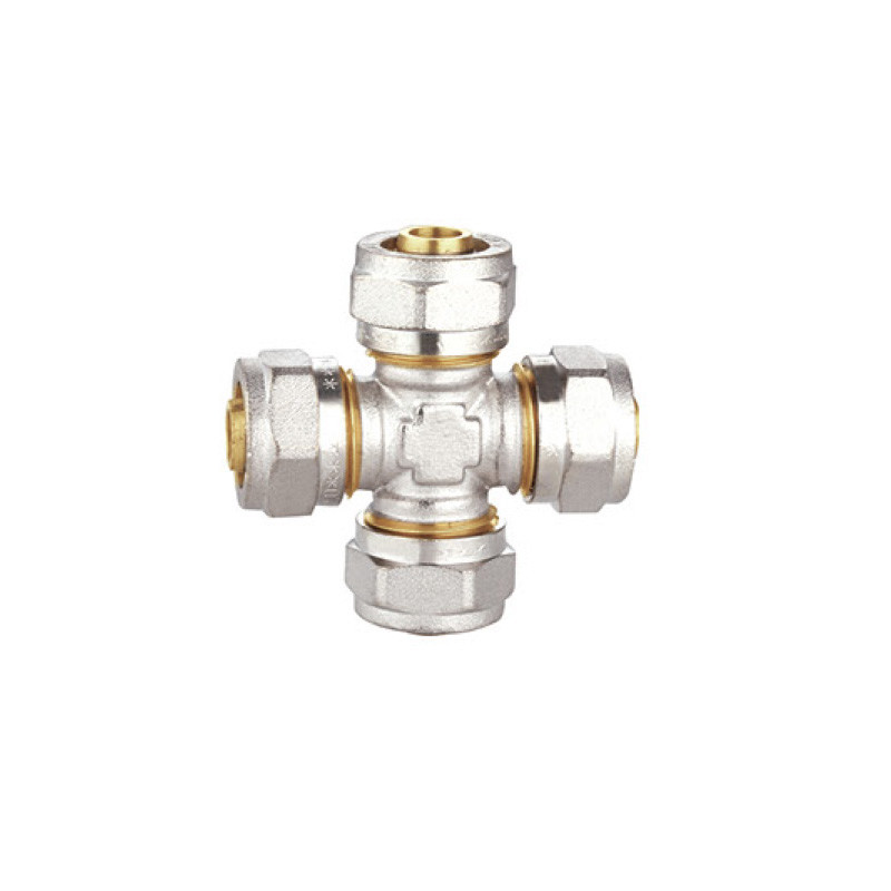 Pex Al Pex Brass Compression Fittings Equal Diameter Four Way PF5010