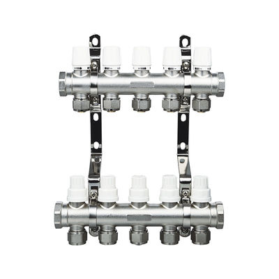Threaded Pipeline Brass Manifold 2-10way Hot Water Manifold Distribution