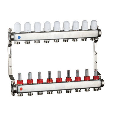 Threaded Pipeline Brass Manifold 2-10way Hot Water Manifold Distribution